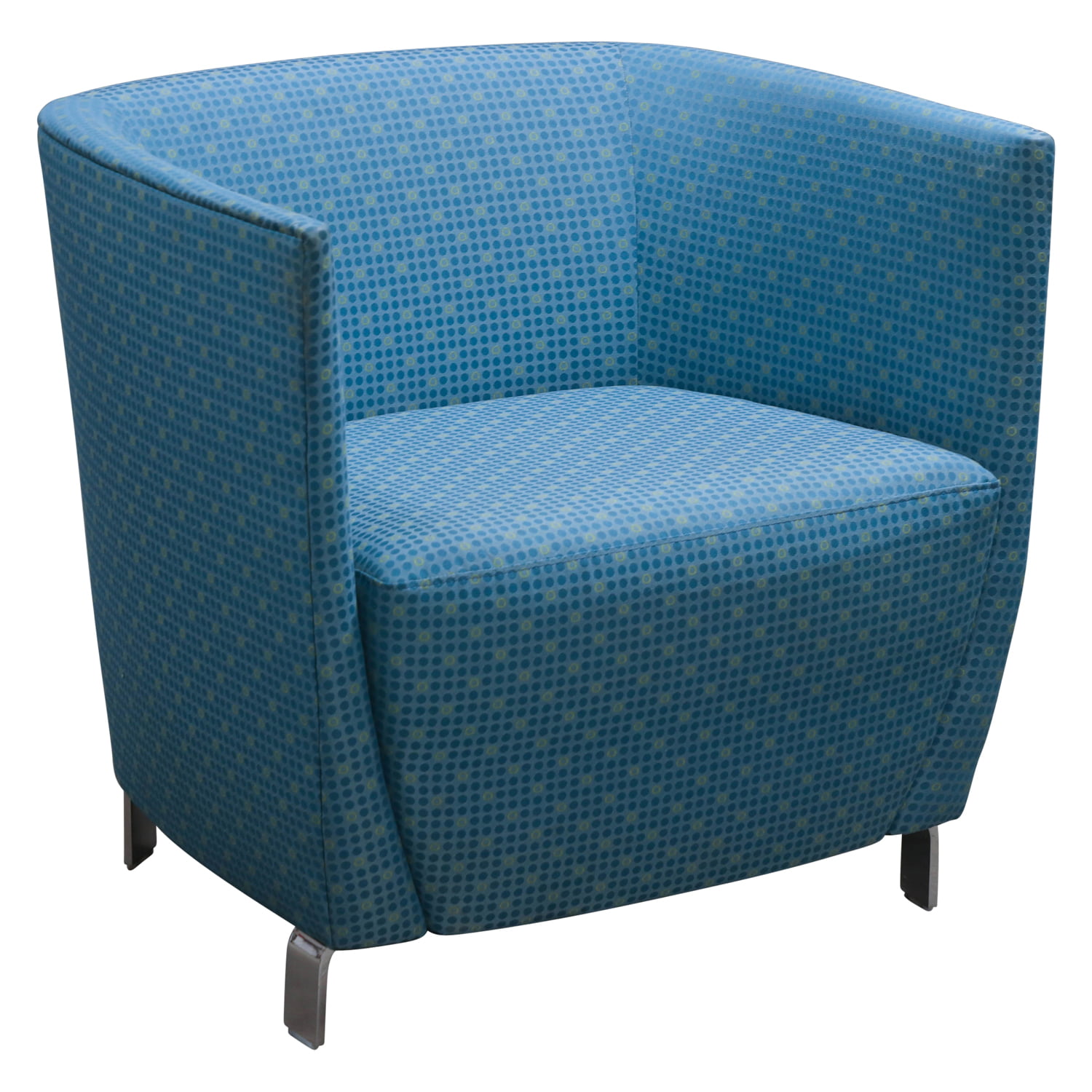David Edward Used Reception Chair, Blue Pattern - National Office Interiors and Liquidators
