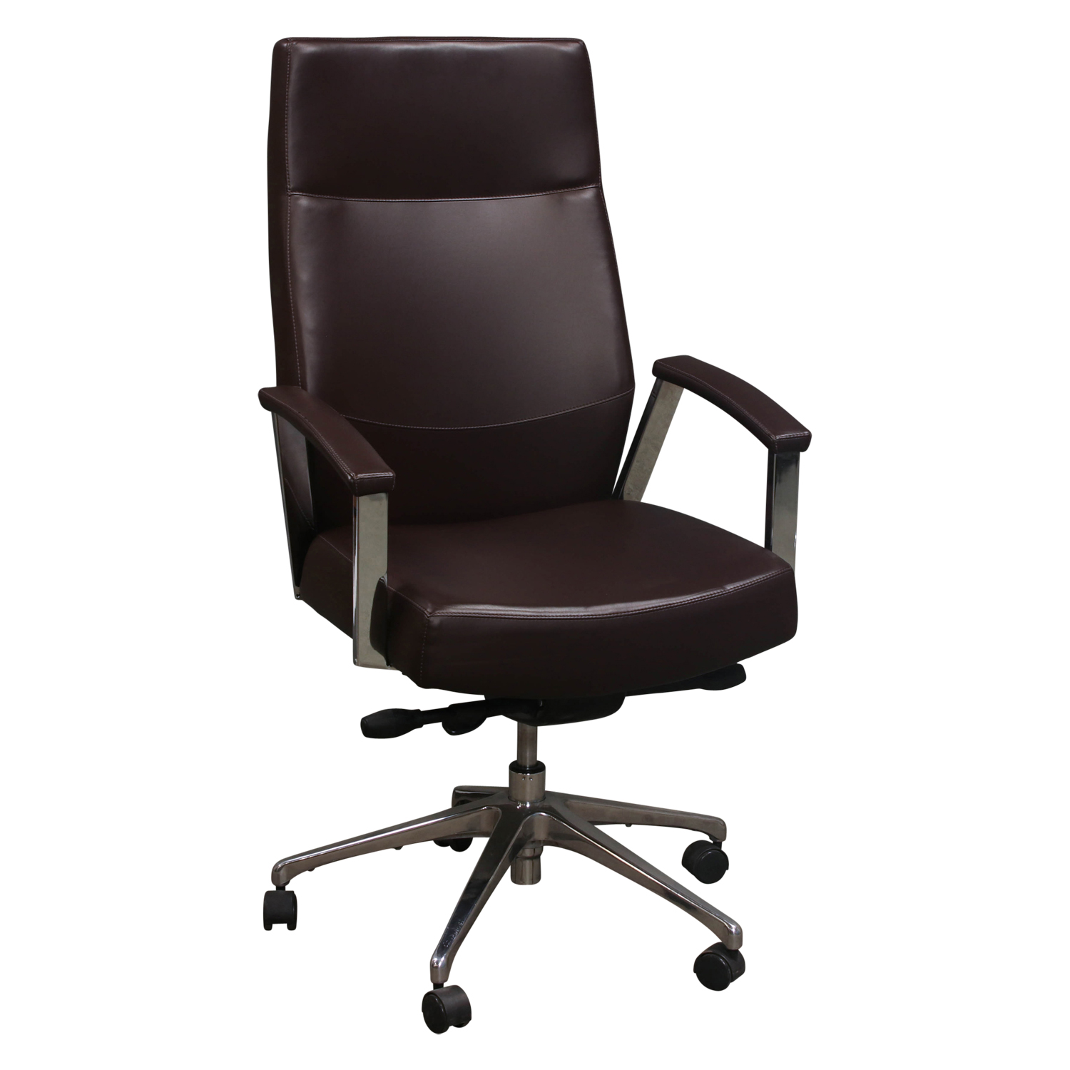 Arcadia Used Executive Faux Leather Chair, Java Brown - National Office Interiors and Liquidators