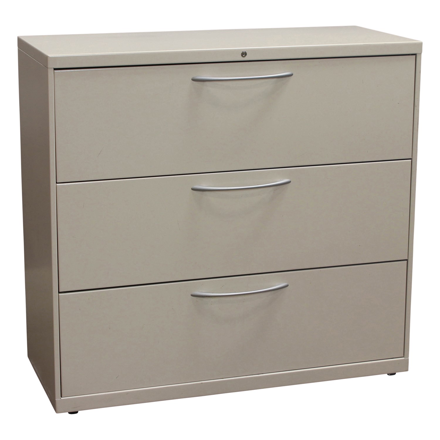 Allsteel 42 In 3 Drawer Used Lateral File, Putty - National Office Interiors and Liquidators
