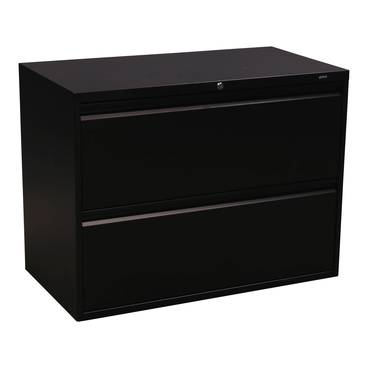 Global Used 36 Inch 2 Drawer Lateral File, Black - National Office Interiors and Liquidators