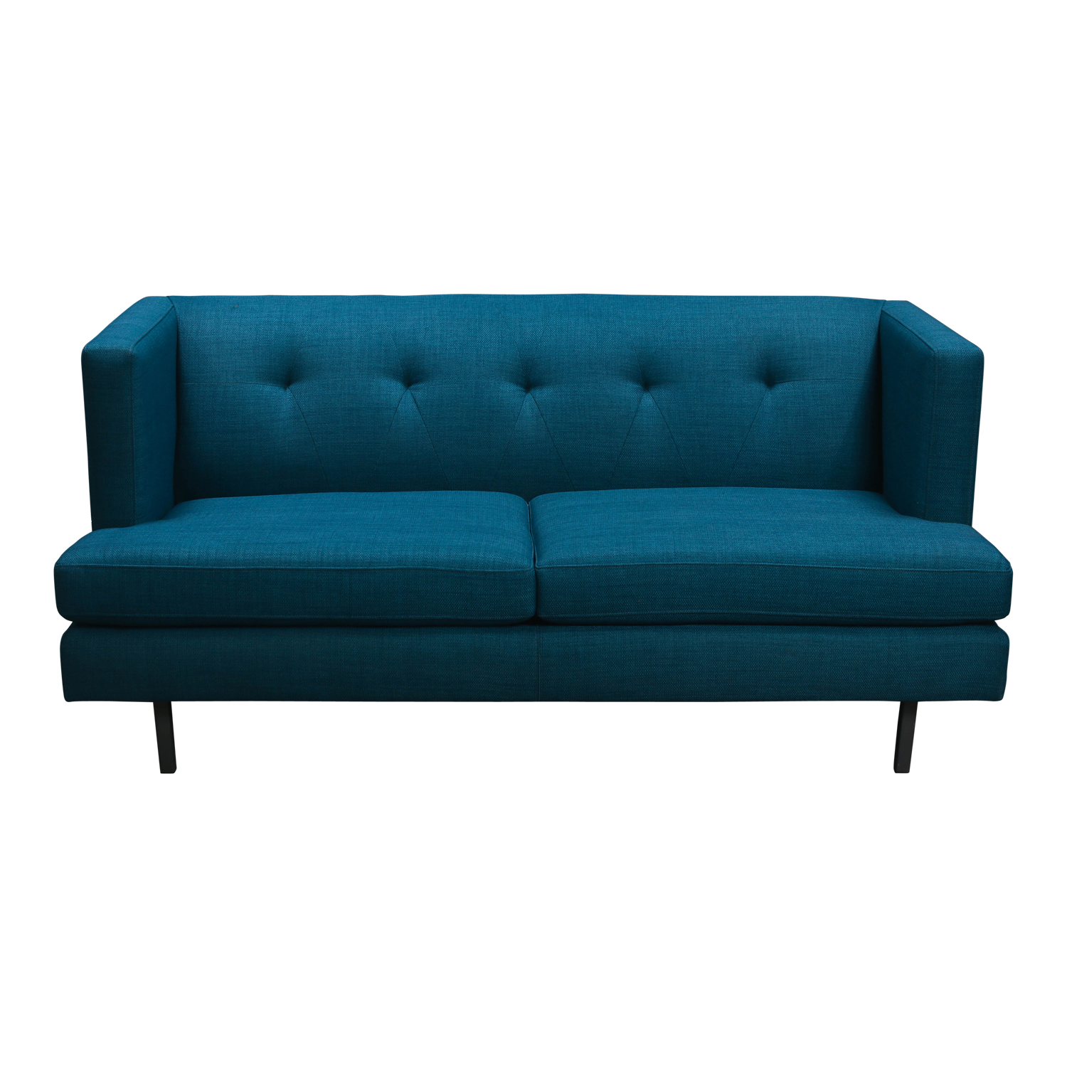CB2 Used Reception Sofa, Blue - National Office Interiors and Liquidators