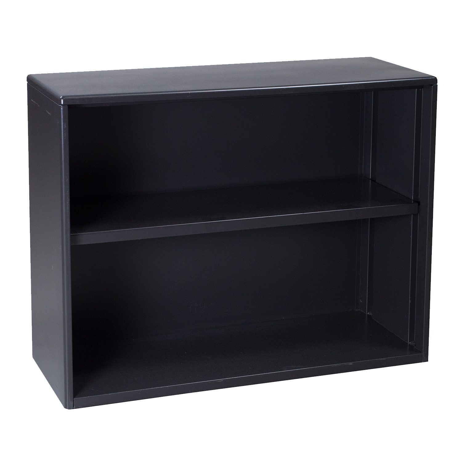 Haworth 2 Shelf Used 36 inch Bookcase, Charcoal - National Office ...