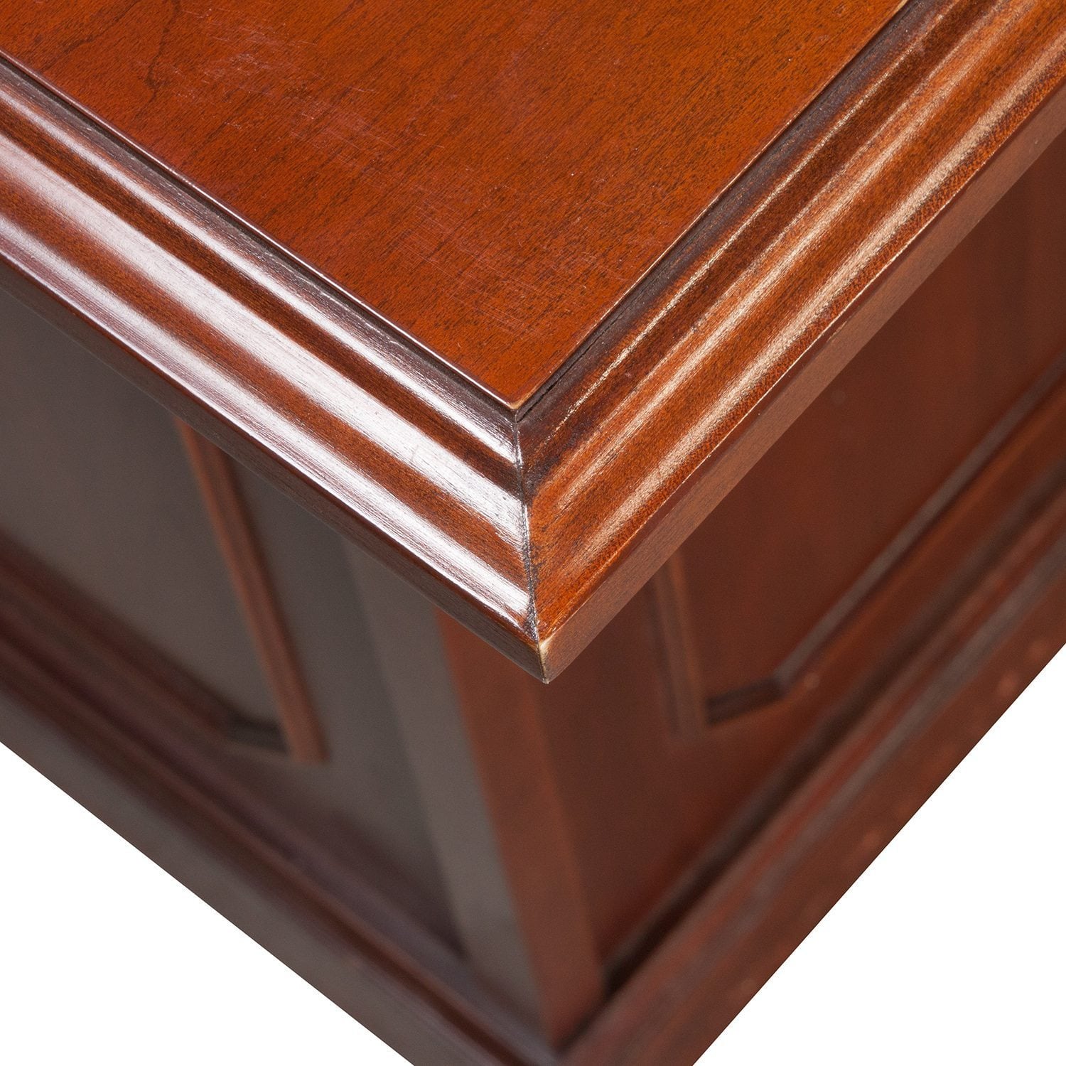 Kimball Senator Used Double Pedestal Desk, Cherry - National Office ...