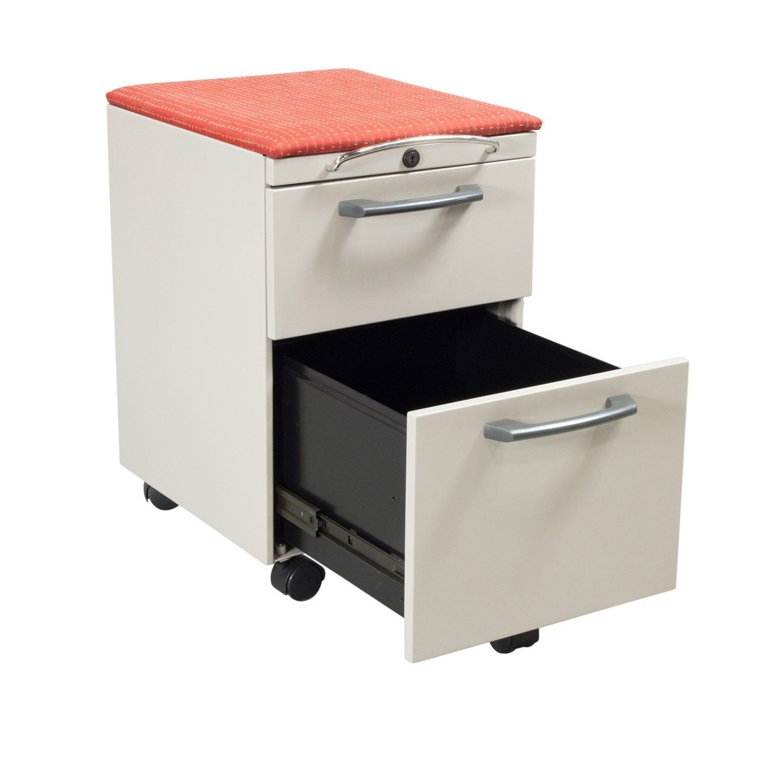 Knoll Series 2 Used Mobile Pedestal, Putty with Red Seat - National ...