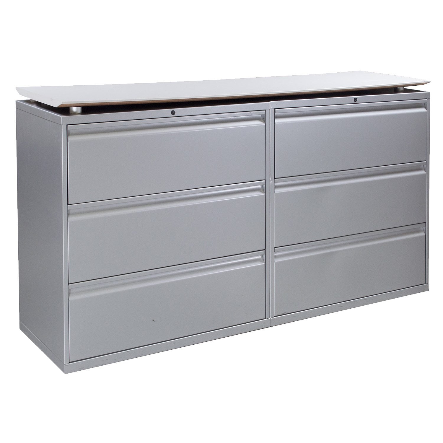 Knoll Calibre Row of 2 Used 3 Drawer Lateral File, Silver - National ...