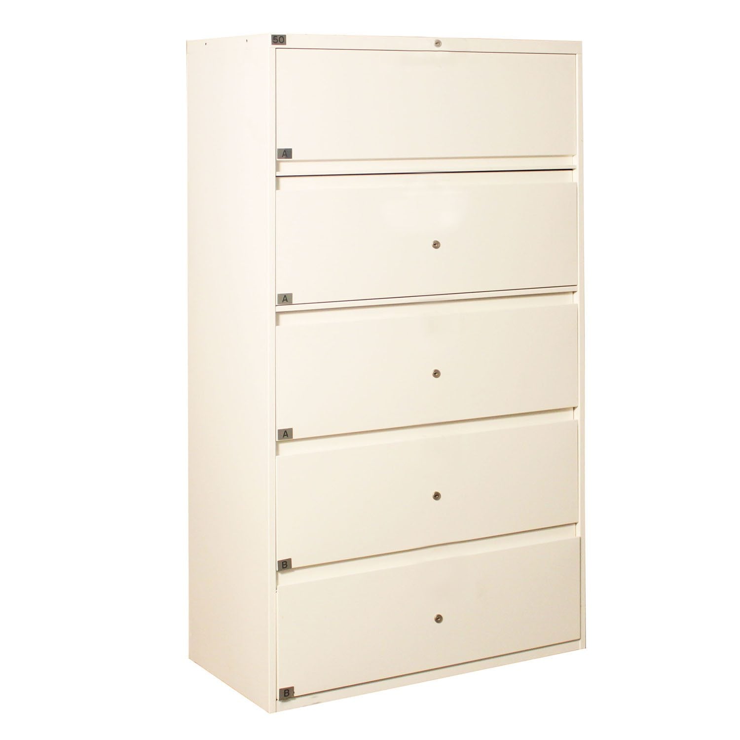 Steelcase 900 Series Used 36 inch 5 Drawer White Lateral File ...