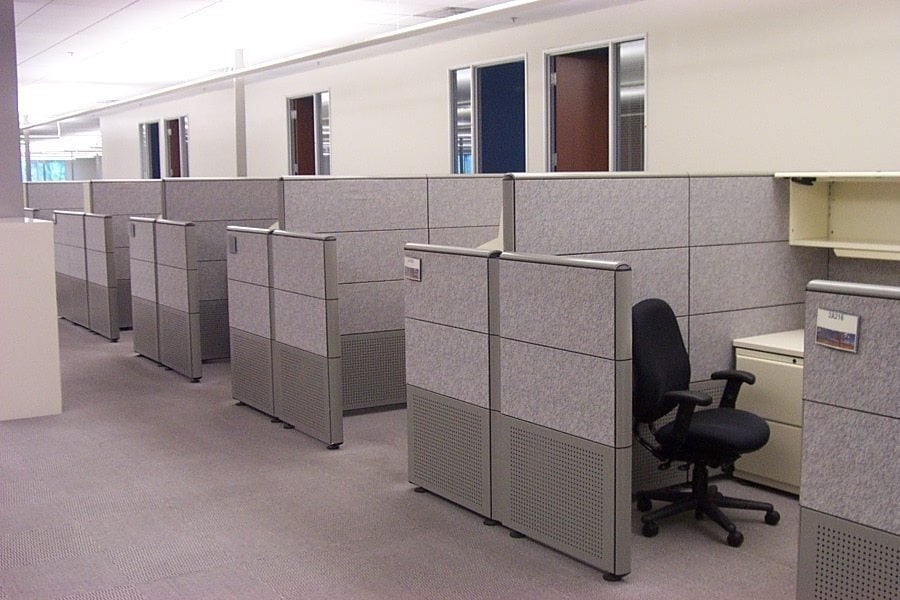 Teknion Inscape Used Cubicle, Gray - National Office Interiors and ...