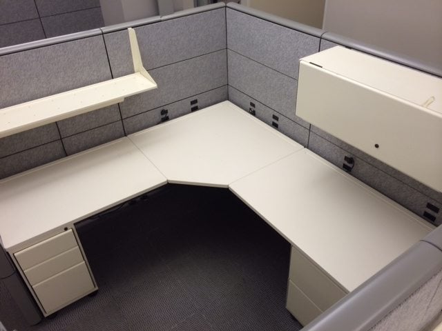Teknion Inscape Used Cubicle, Gray - National Office Interiors and ...