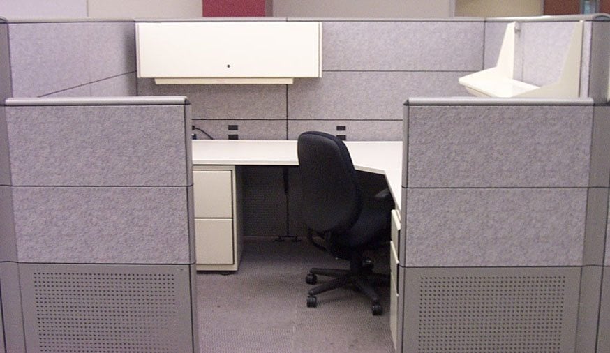 Teknion Inscape Used Cubicle, Gray - National Office Interiors and ...