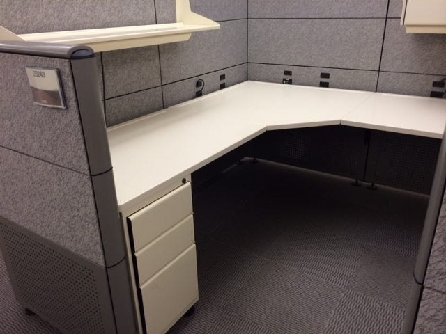 Teknion Inscape Used Cubicle, Gray - National Office Interiors and ...