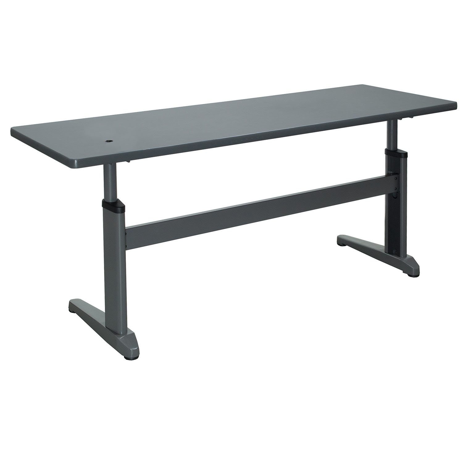 24x66 Inch Used Adjustable Height Training Table Gray National 24x66 Inch Used Adjustable Height Training Table Gray National