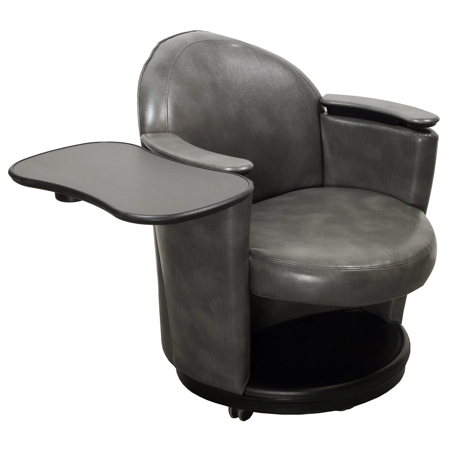 Steelcase Brayton Migrations Used Leather Mobile Tablet Chair, Gray ...