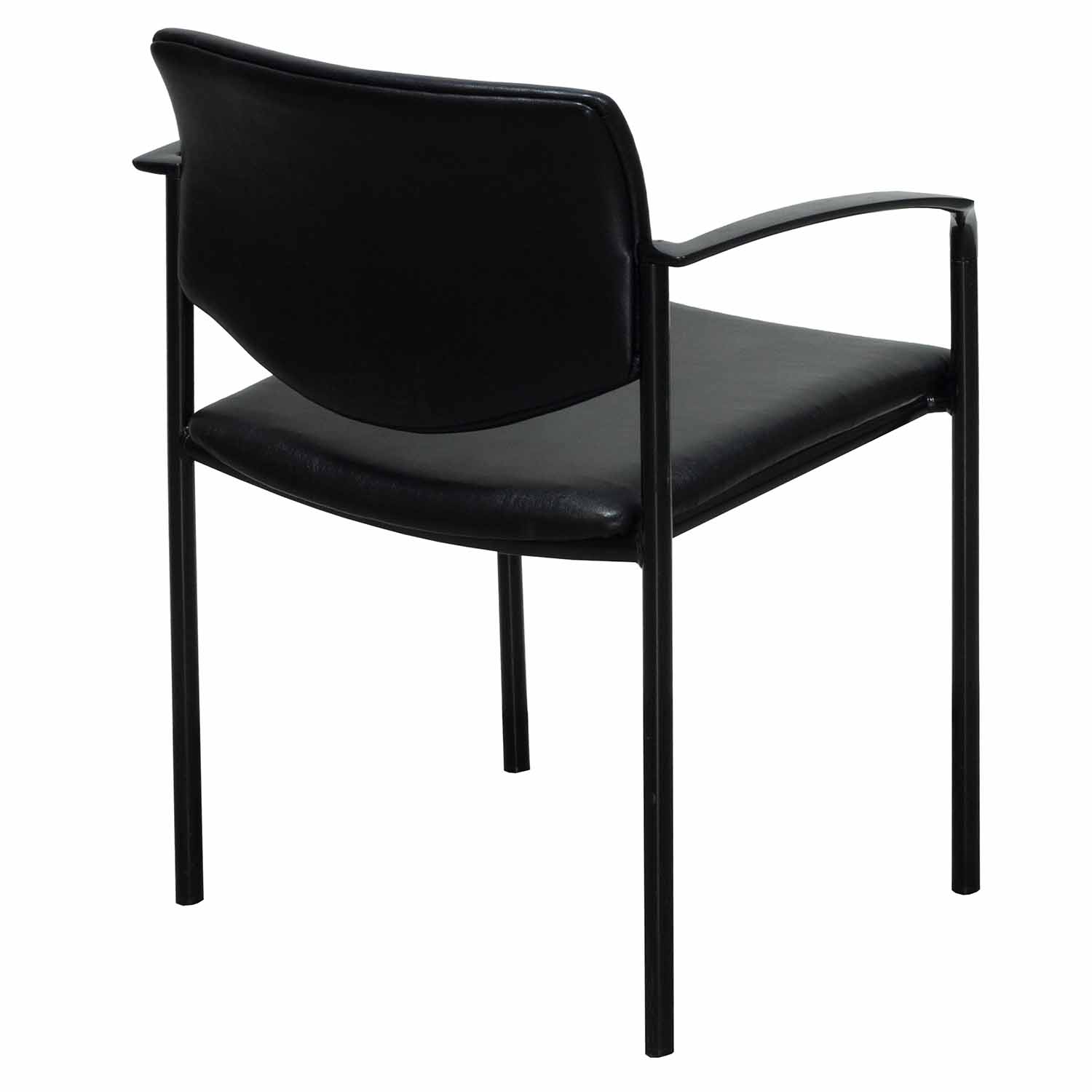 Steelcase Player Used Leather Stack Chair, Black - National Office ...