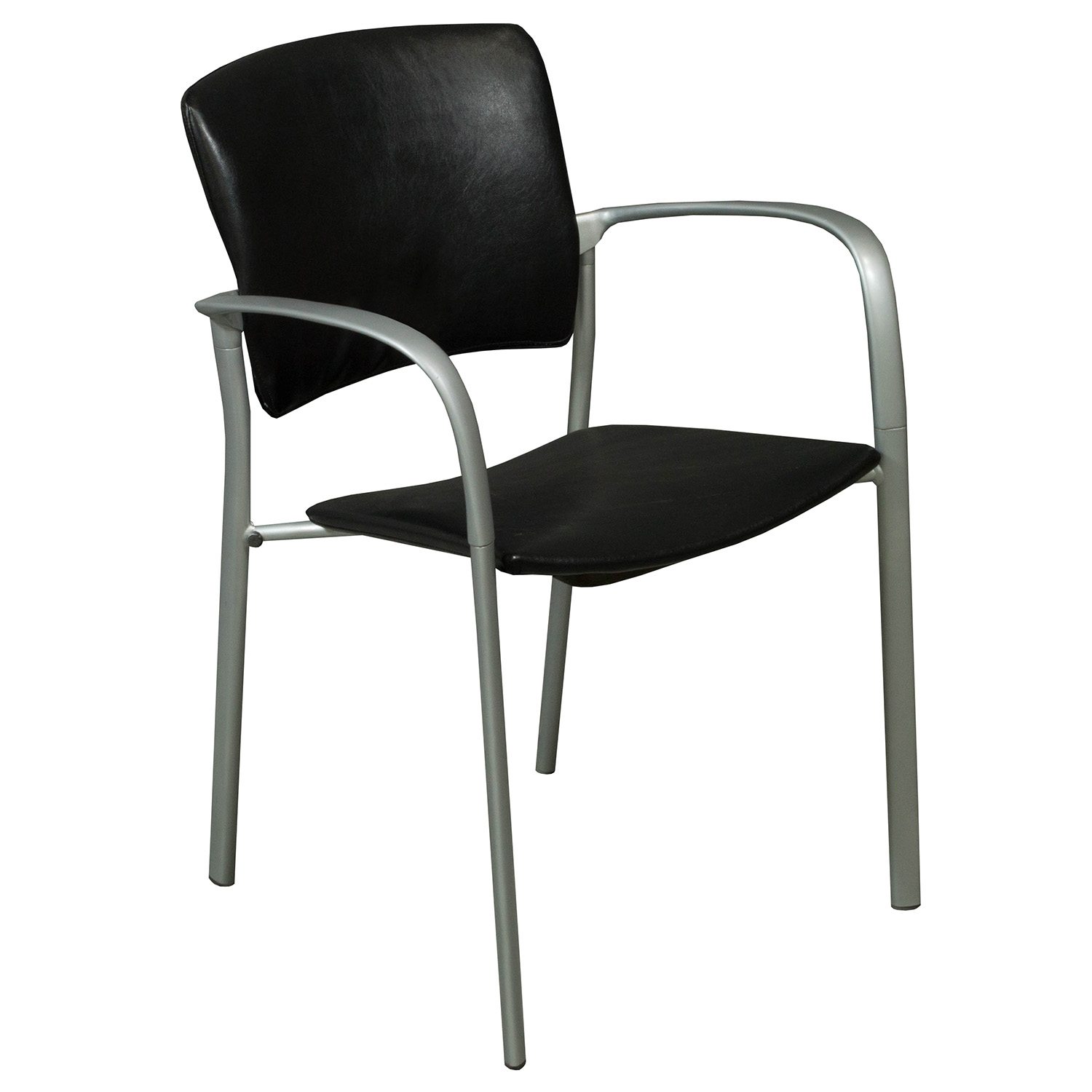 Steelcase Enea Used Leather Stack Chair, Black - National Office ...