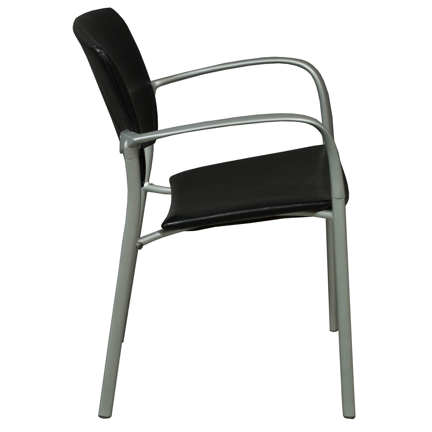 Steelcase Enea Used Leather Stack Chair, Black - National Office ...