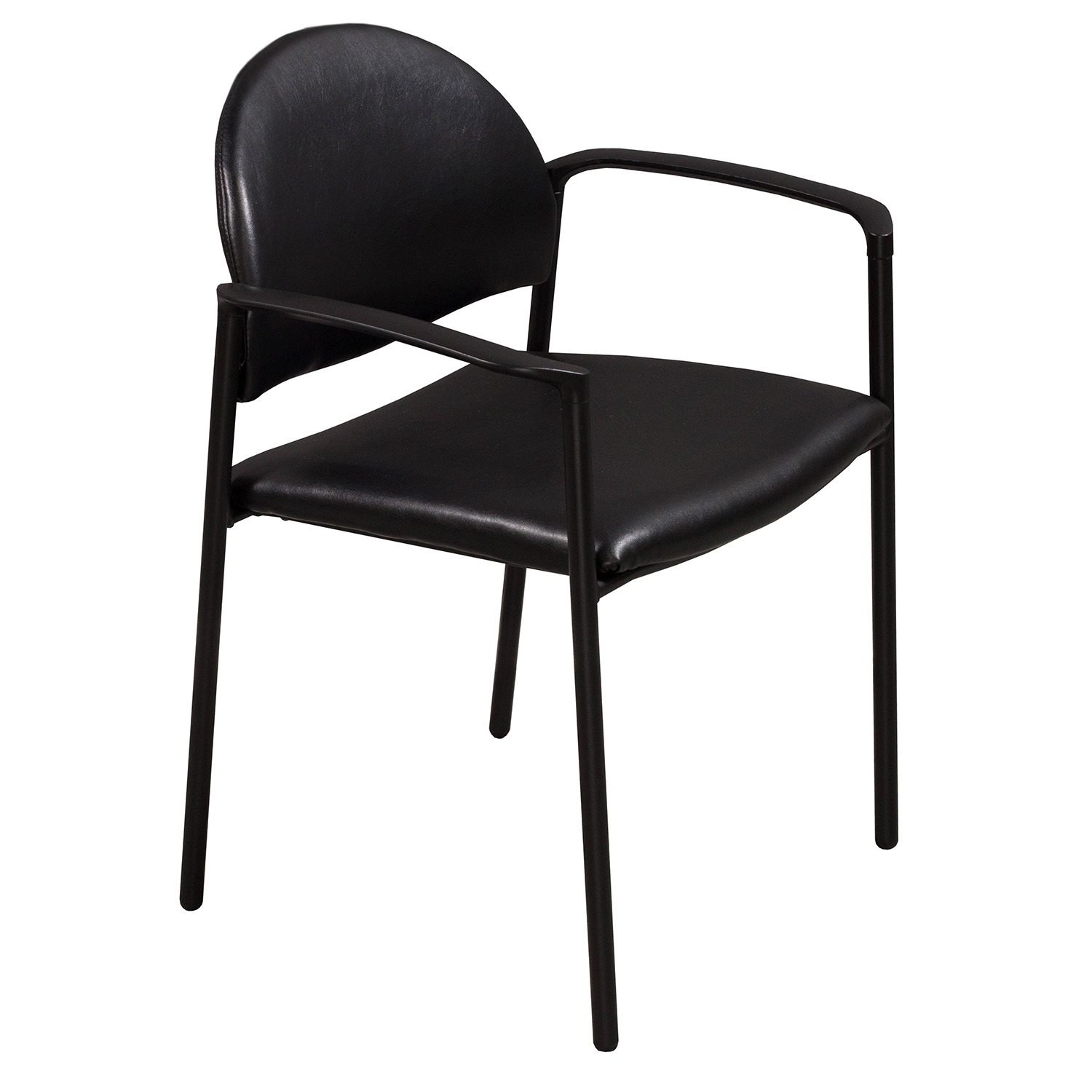 Kimball Event Used Leather Stack Chair, Black - National Office ...