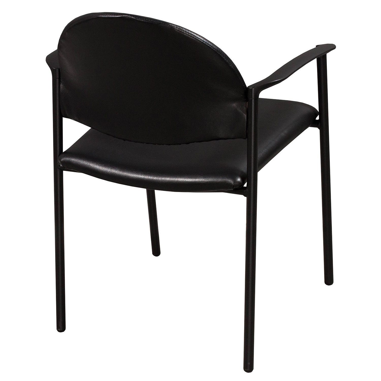 Kimball Event Used Leather Stack Chair, Black - National Office ...