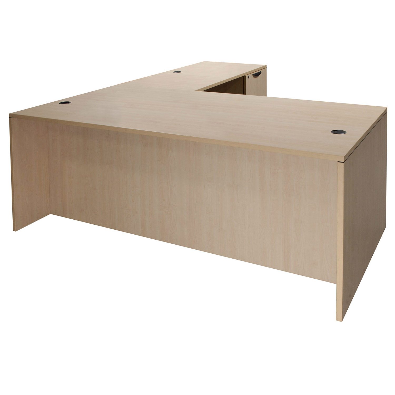 Laminate Used Right Return L Shape Desk, Maple - National Office Interiors and Liquidators