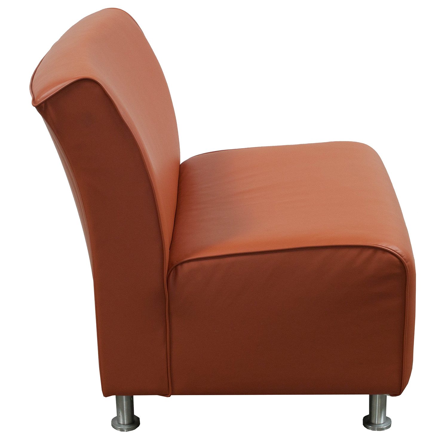 Steelcase Jenny Used Leather Reception Chair, Orange - National Office ...