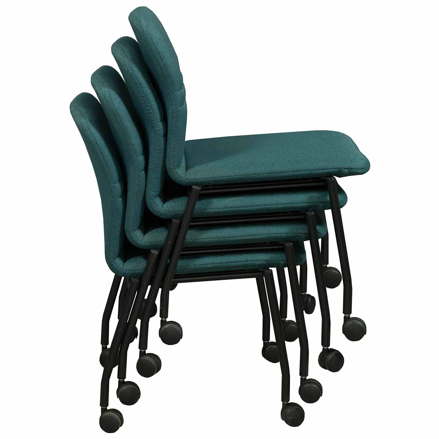 Stylex Bounce Used Mobile Stack Chair, Teal - National Office Interiors ...
