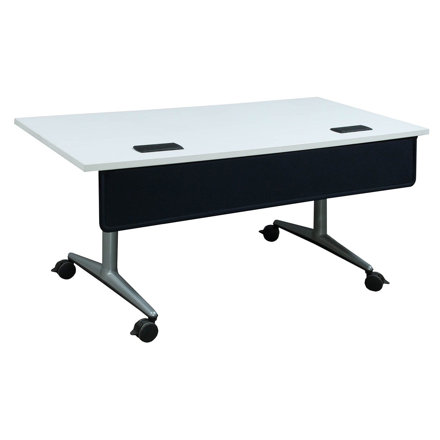 Powered Used 30x60 Laminate Mobile Training Table, White - National ...