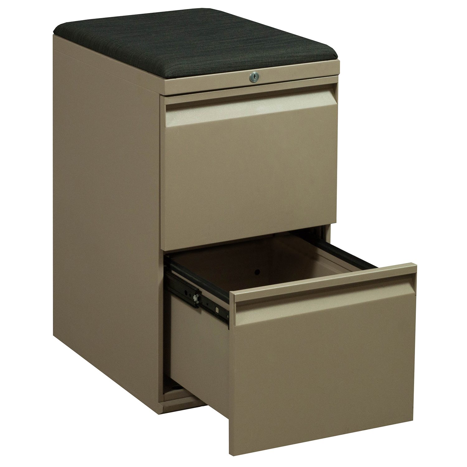 Teknion File File Used Tan Pedestal, Black Cushion - National Office ...