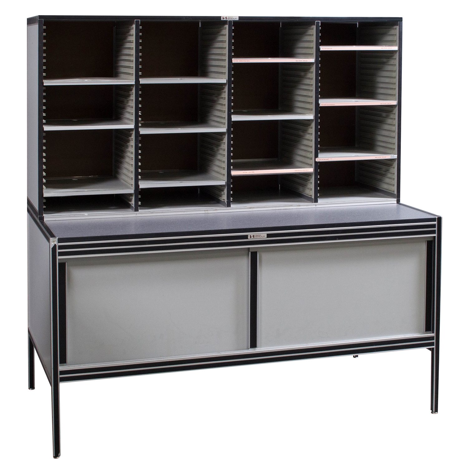 Hamilton Laminate Used Mail Sorter Storage Credenza, Gray - National ...