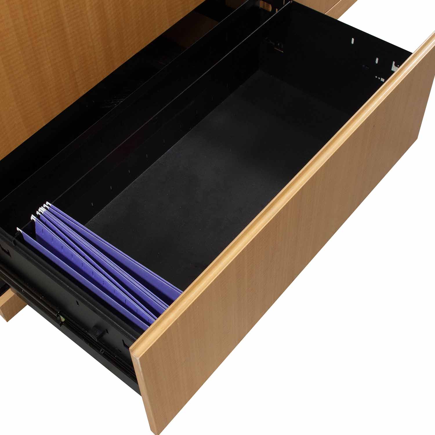 Haworth Veneer Used 4 Drawer Lateral Credenza, Tiger Maple - National ...