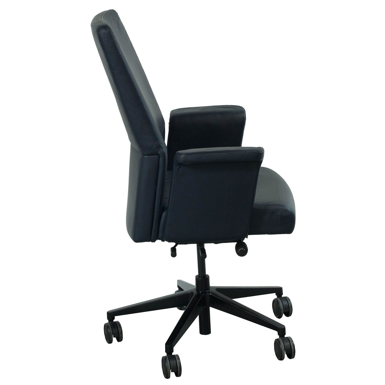 Steelcase Siento Midback Leather Conference Chair, Midnight Blue ...