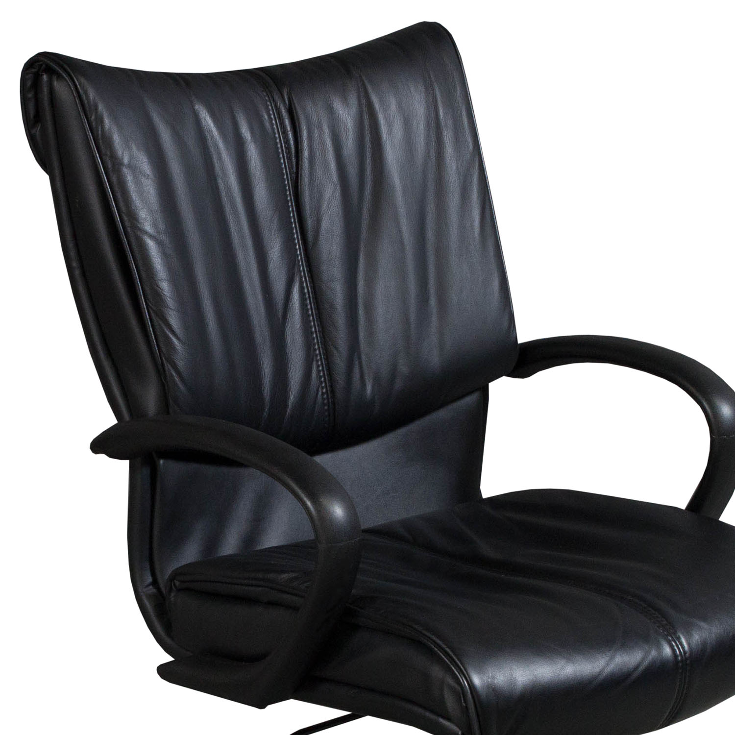 Used Leather Conference Chair, Black - National Office Interiors and ...