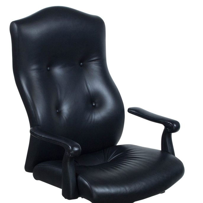 HBF Used Leather Executive Conference Chair, Black - National Office ...