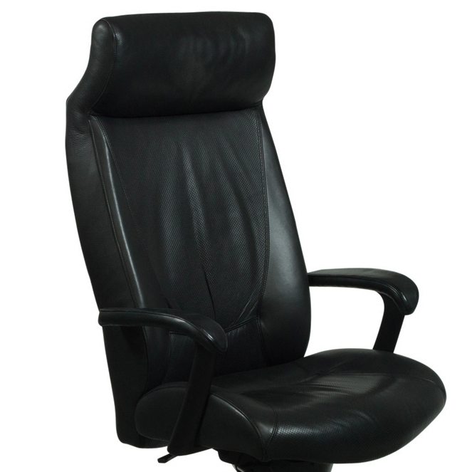 Haworth Monaco Used Leather Conference Chair, Black - National Office ...
