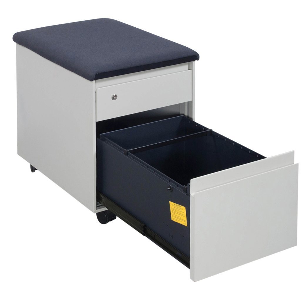 Steelcase Used Mobile White Box File Pedestal, Gray Top - National ...
