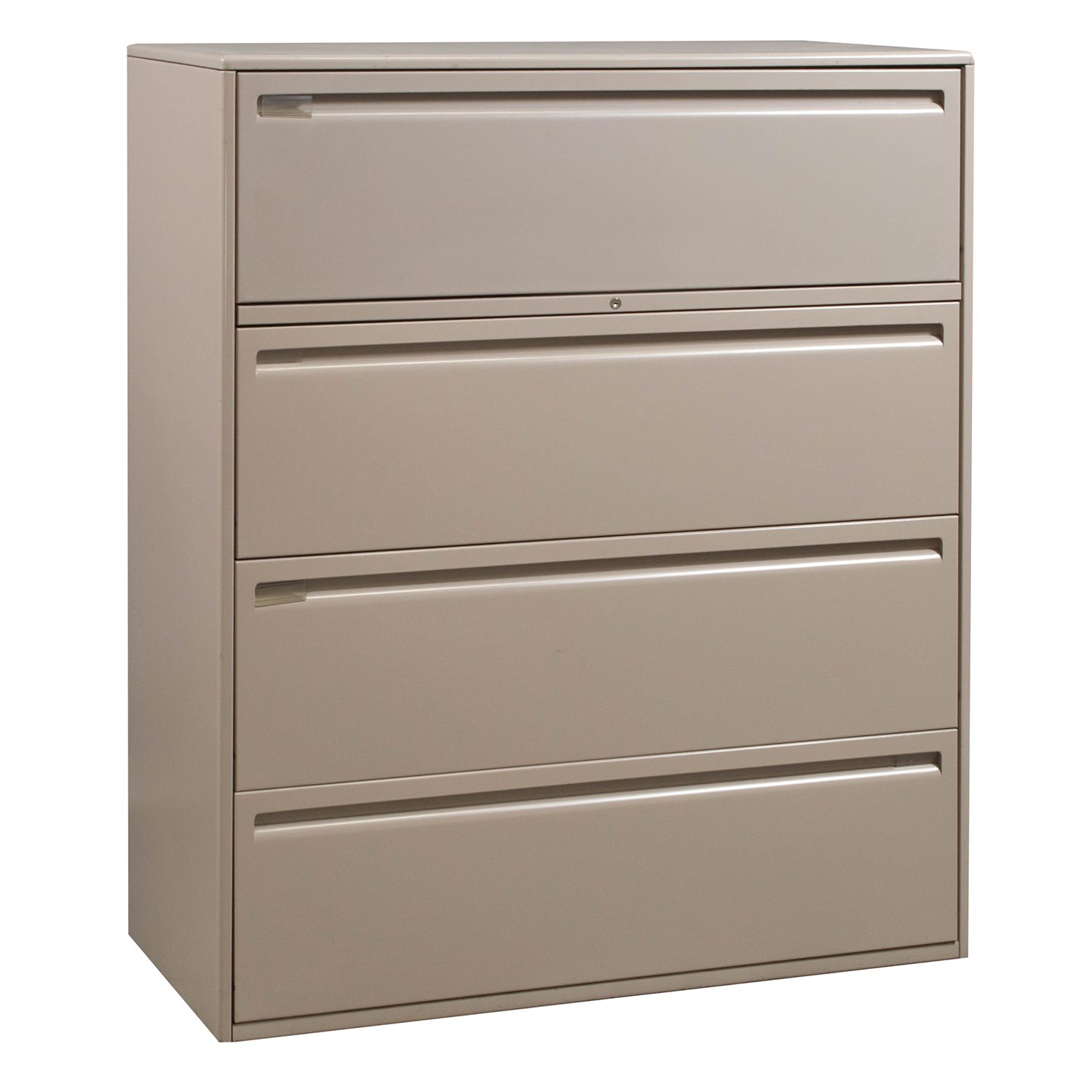 Haworth 950 Series Used 42 Inch 4 Drawer Lateral File, Taupe - National ...