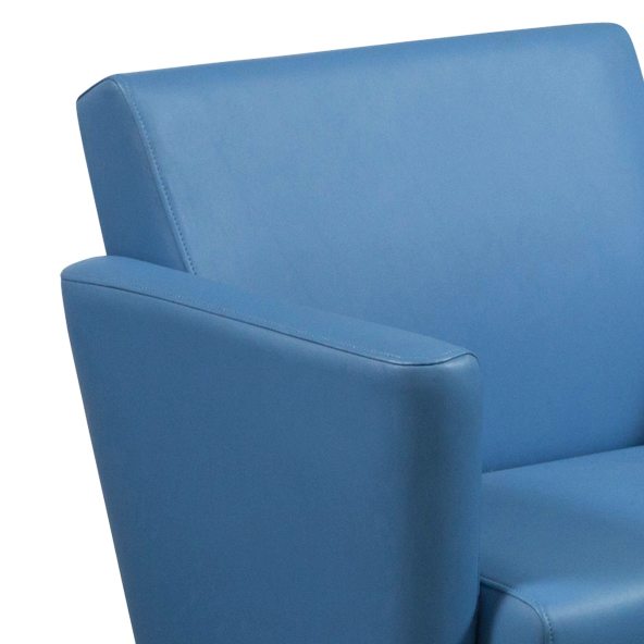 National Fringe by Kimball Used Leather Lounge Chair, Blue - National ...