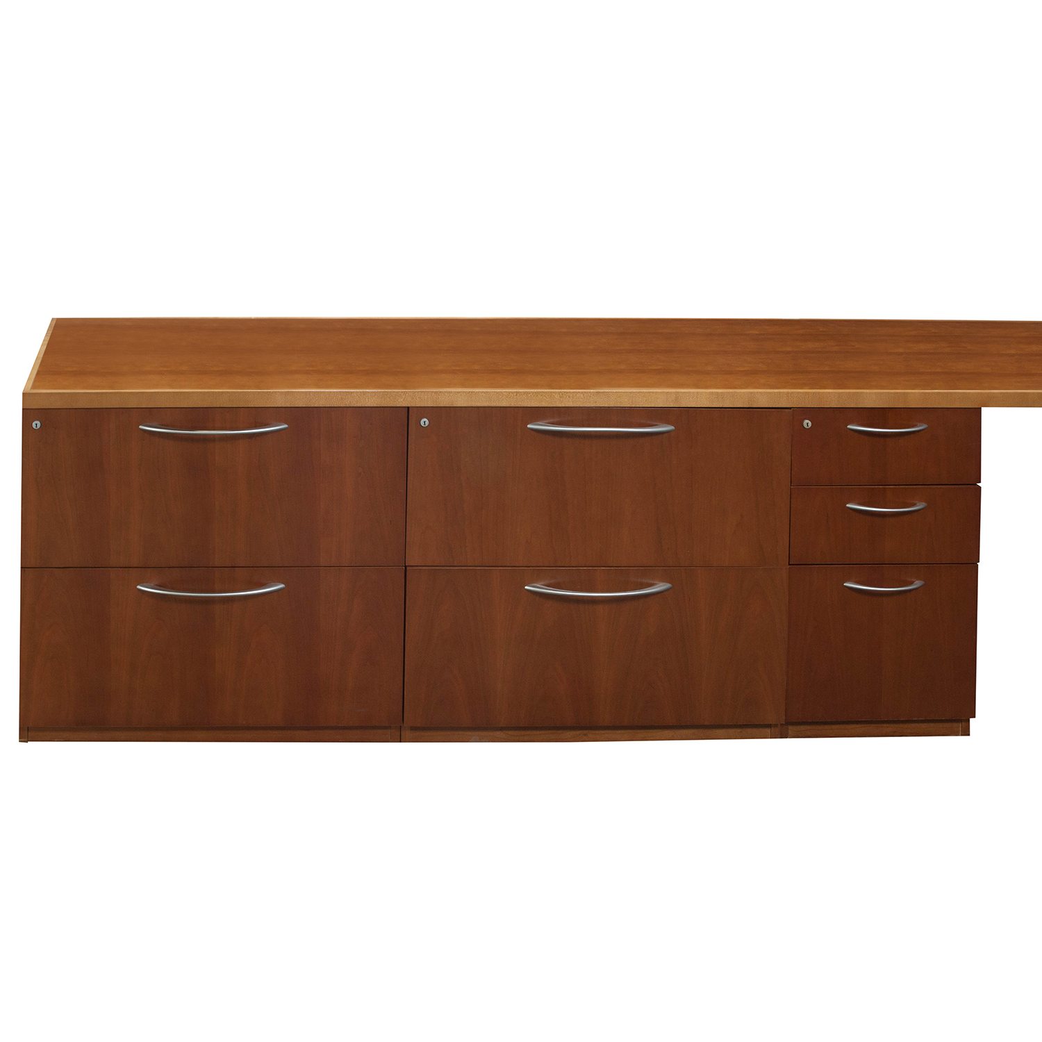 Gunlocke Medley Used Veneer U Desk Left Return, Medium Cherry ...