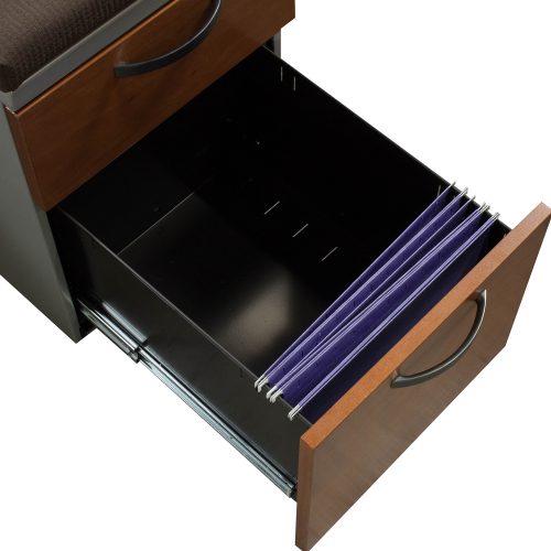 Herman Miller Used Cherry Veneer Box File Pedestal, Brown Cushion Top ...