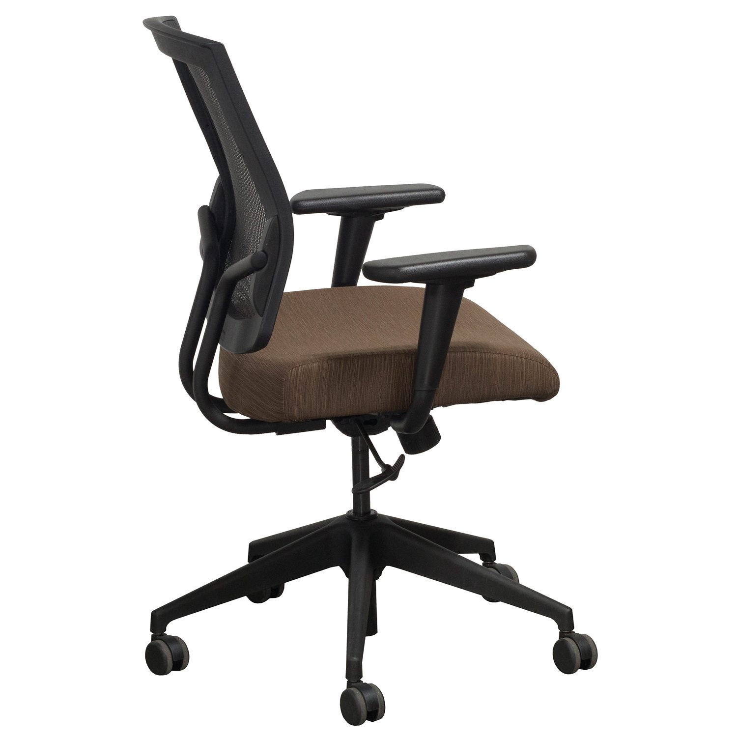 SitOnIt Focus Used Black Mesh Conference Chair, Brown Seat - National ...