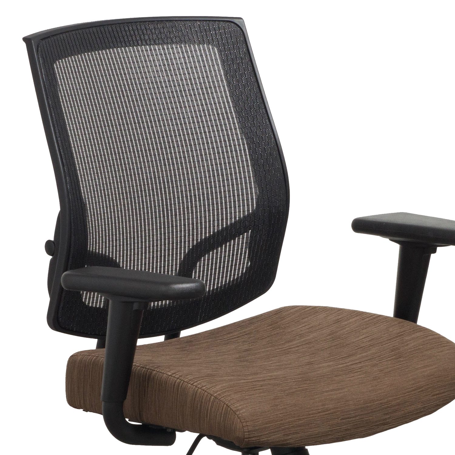 SitOnIt Focus Used Black Mesh Conference Chair, Brown Seat - National ...