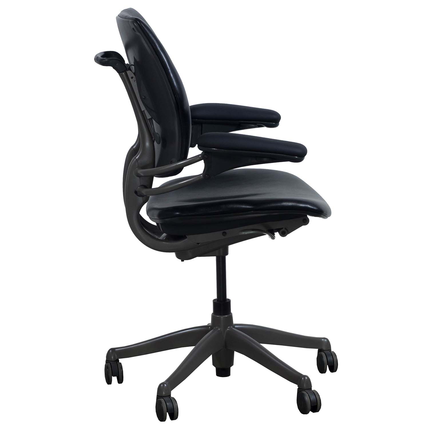 Humanscale Freedom Leather Used Task Chair, Black - National Office ...