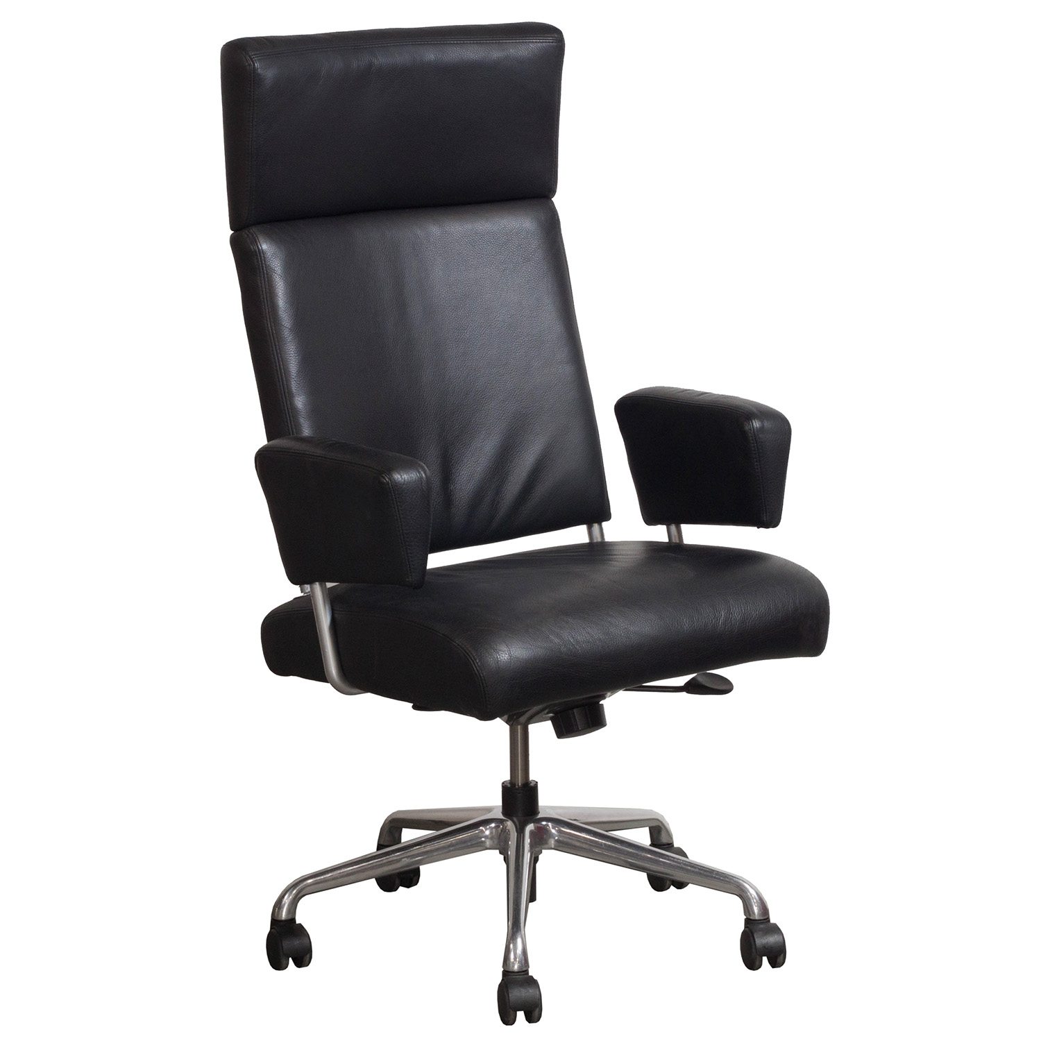Steelcase L'attitude Used Leather Executive Chair, Black - National ...