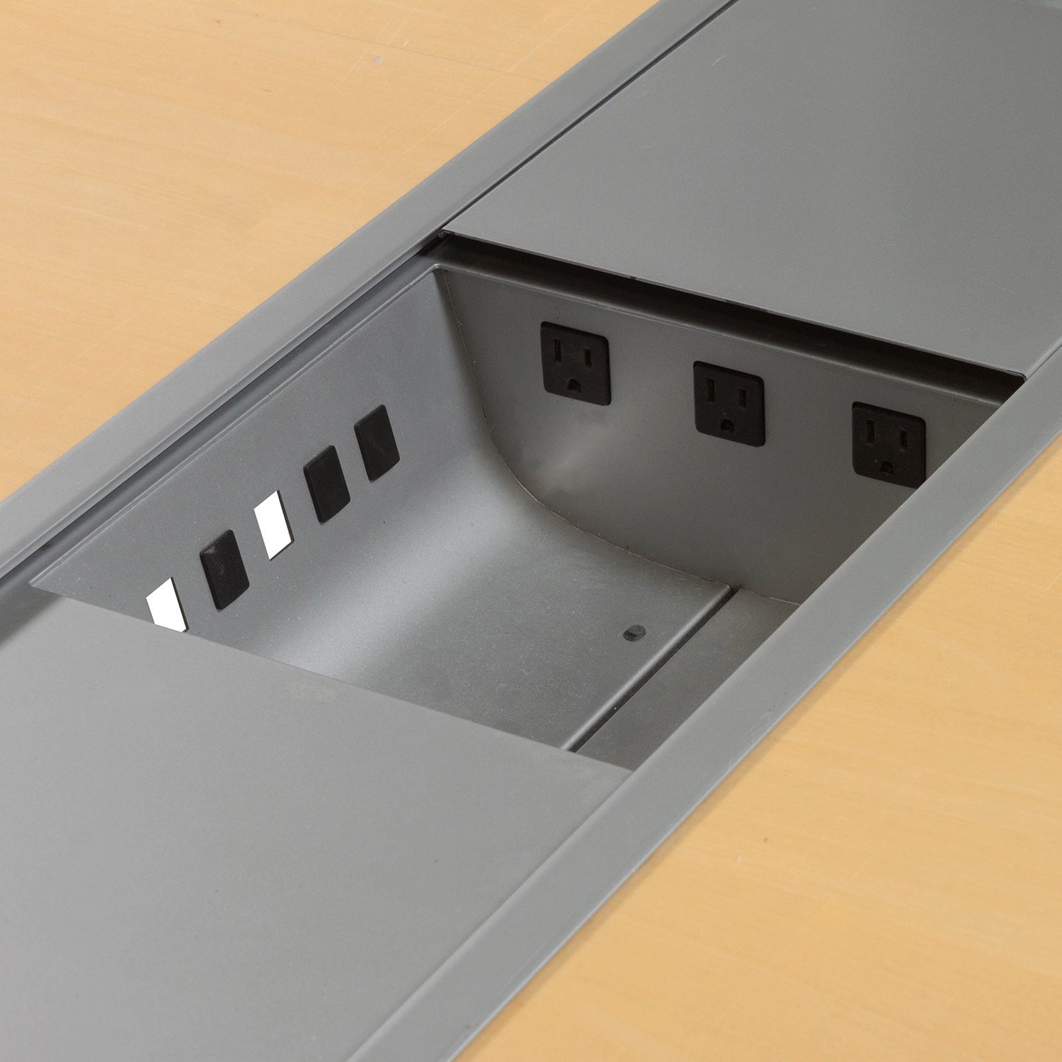 Gunlocke Converge Used 8 Foot Veneer Conference Table, Maple - National ...