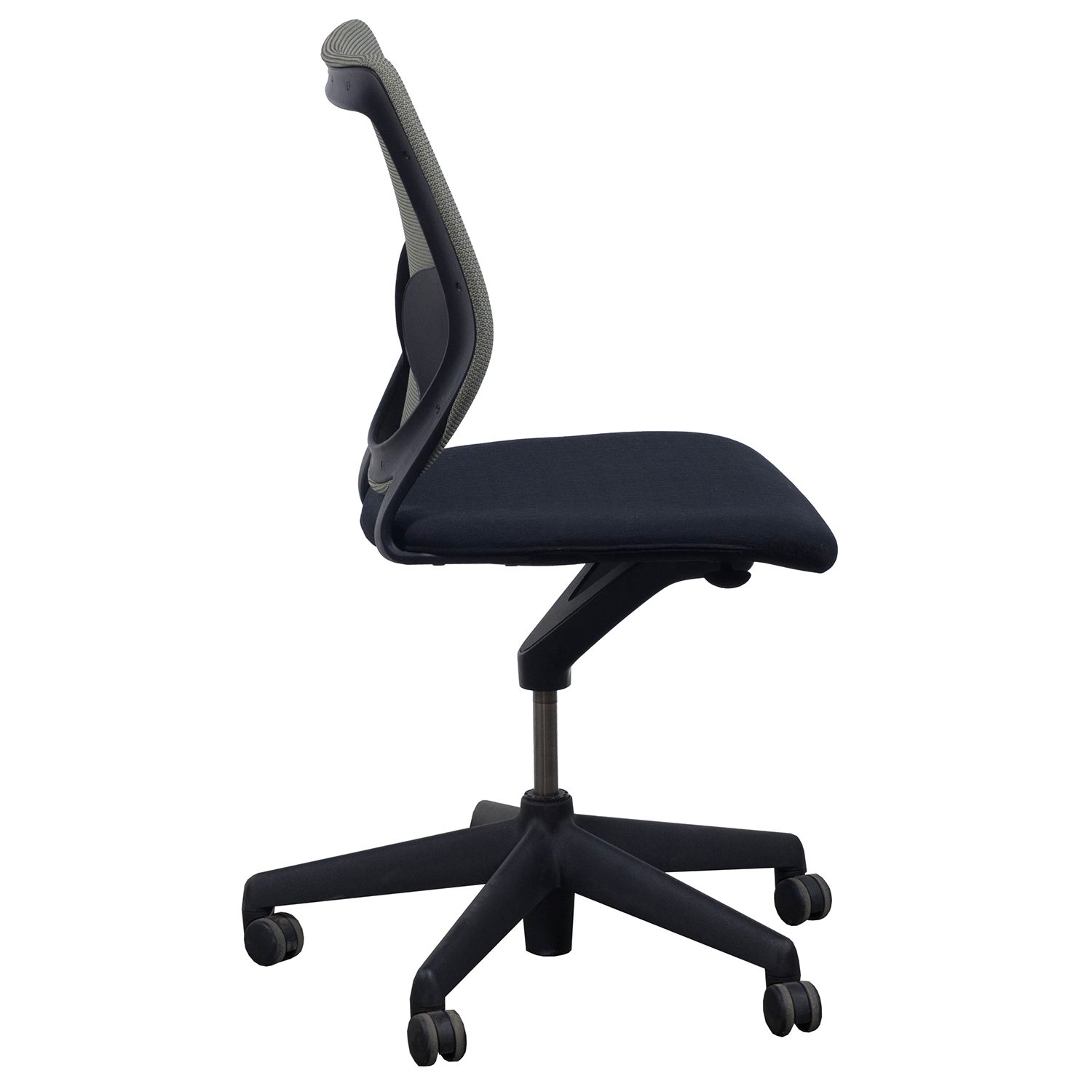 Keilhauer Simple Used Armless Tan Mesh Back Conference Chair, Black ...