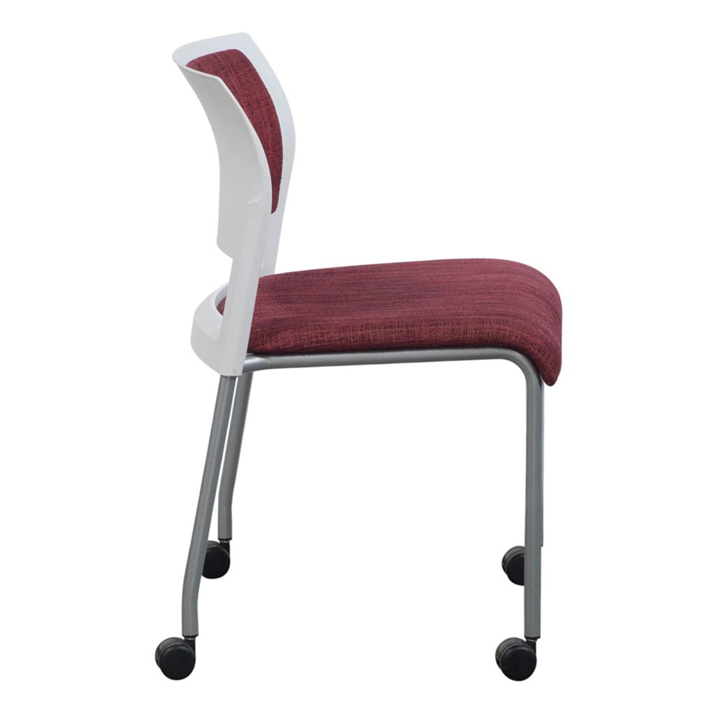 Steelcase Move Used Mobile Stack Chair, Red Tweed - National Office ...