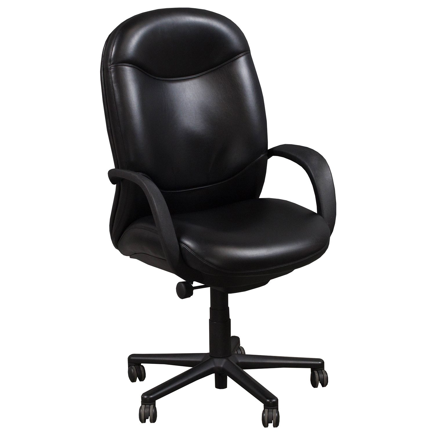 Steelcase Vecta Indy Used Leather Conference Chair, Black - National ...