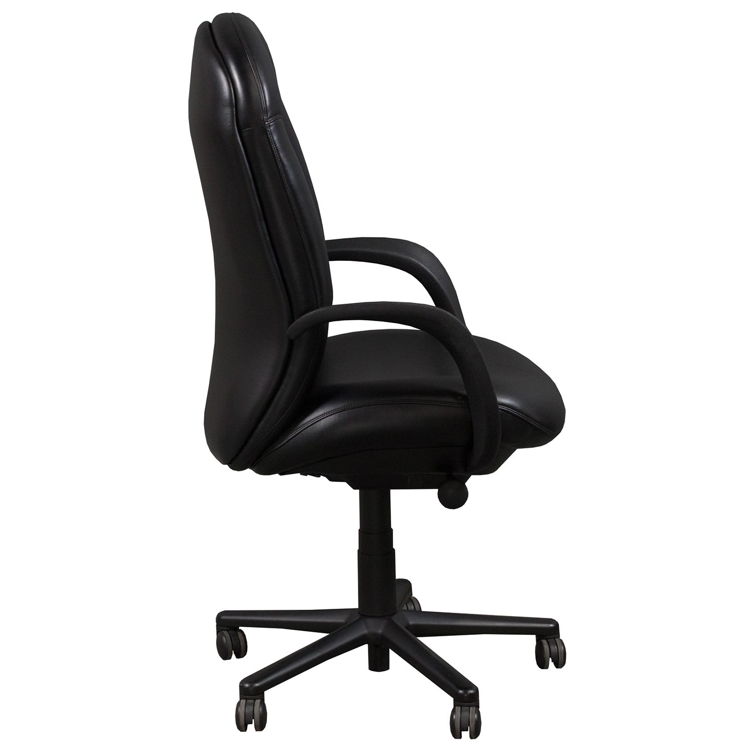 Steelcase Vecta Indy Used Leather Conference Chair, Black - National ...