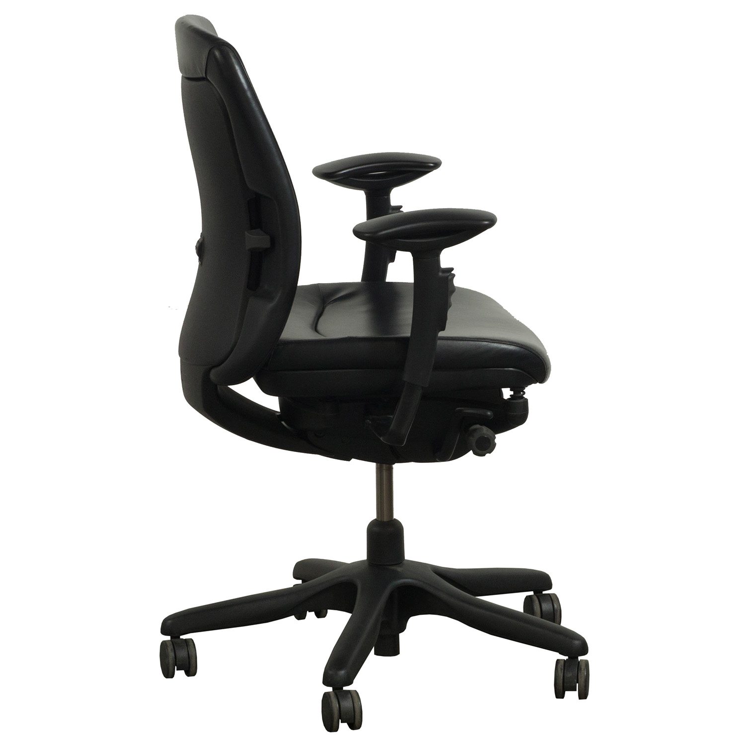 Teknion Amicus Synchro Used PU Leather Task Chair, Black - National ...