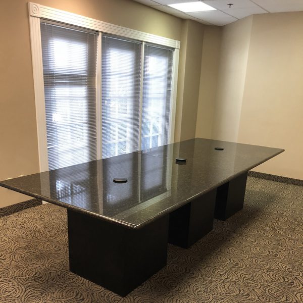 10 Foot Used Stone Conference Table, Granite | National Office ...