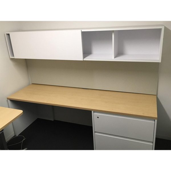 Steelcase Universal Used Desk Set, Maple - National Office Interiors ...