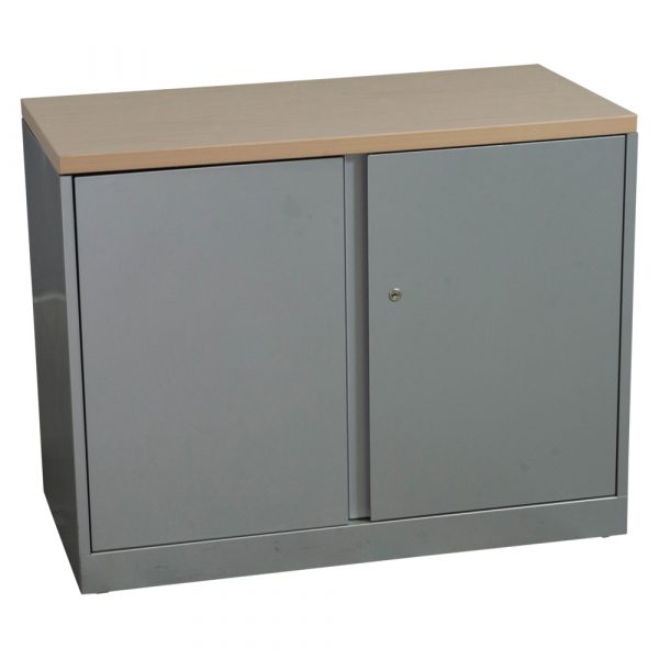 Steelcase Universal Used Storage Cabinet w/Laminate Top, Platinum ...